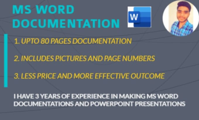 Make perfect documentation in ms word asper your requirement by Balaji3001 | Fiverr