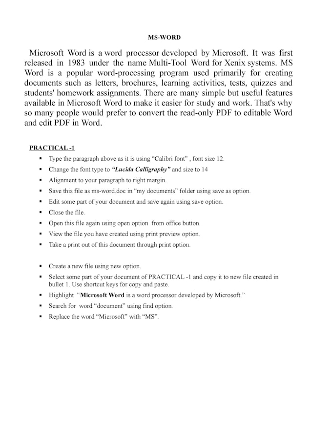 Do any type of ms word assignments by Rida_shah19 | Fiverr