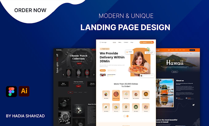 Design top notch website ui ux design by Hadiyashahzad | Fiverr