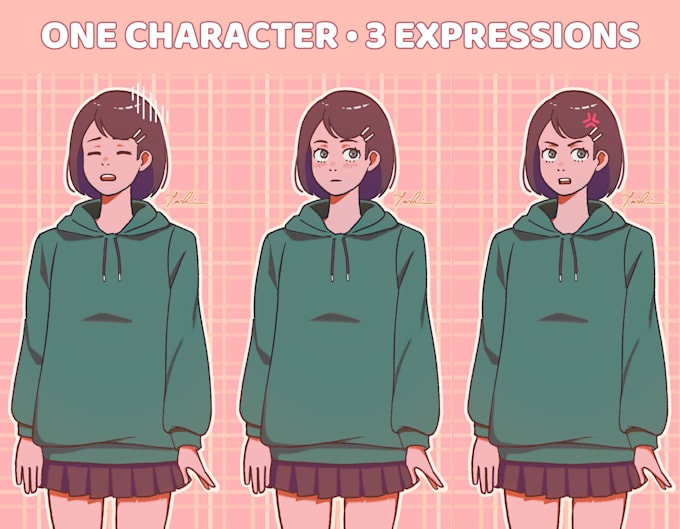 Draw sprites for your visual novel by Taskinnaz | Fiverr