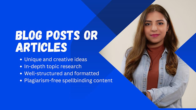 Write engaging blogs or articles that leave a lasting impression on ...