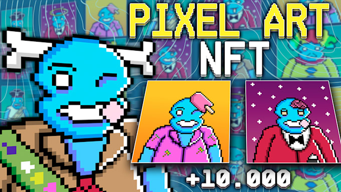 Make a collection of 10,000 nft in unique pixel art 2d by Lautaromolinari | Fiverr