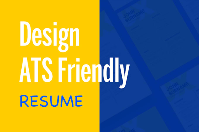 Design your ats friendly resume by Khaledabou | Fiverr