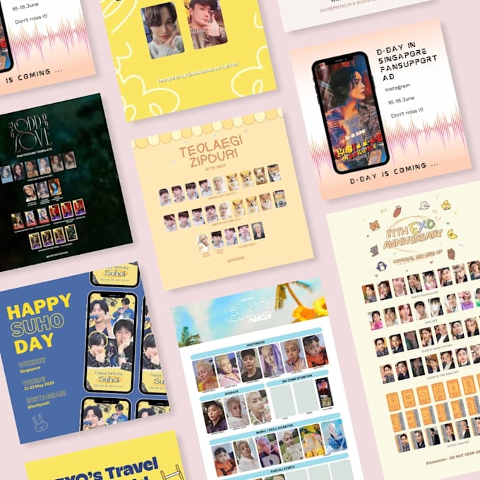 Design kpop photocard template for your wishlist by Pbtann | Fiverr