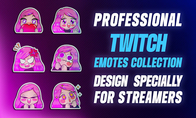 Design unique twitch emotes for your channel by Listener_artwor | Fiverr