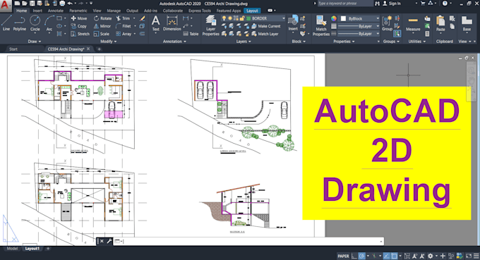 Convert sketch, ideas, image to autocad drawing by Ishara354 | Fiverr