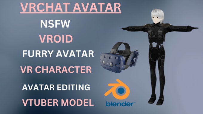 Create vrchat avatar edit vr chat furry avatar vr character 3d model by ...
