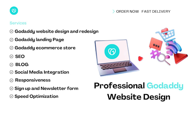 Build cruixie godaddy website, godaddy landing page design and redesign ...