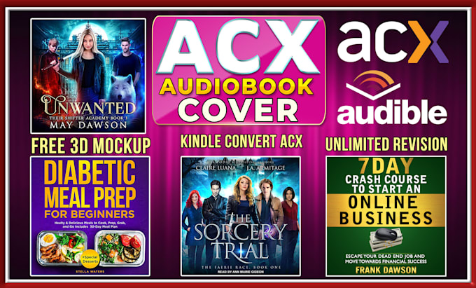Design acx cover or convert your book cover to acx audiobook standards ...