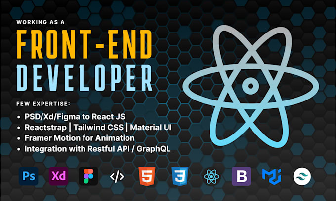 Convert your design into react js web application by Frontendmania | Fiverr