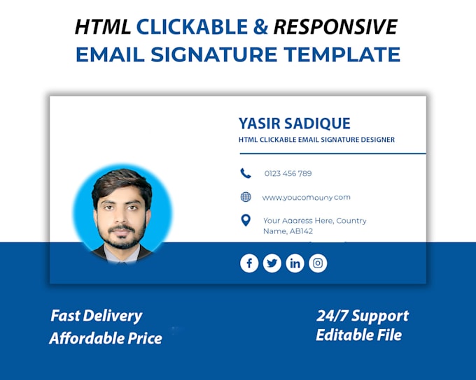 Create professional clickable email signature with html code by ...