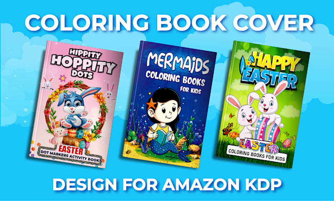 Do coloring book cover design for amazon kdp by Mitun_23 | Fiverr