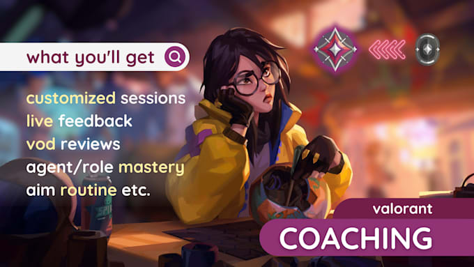 Be your valorant immortal coach by Miyo_ko | Fiverr
