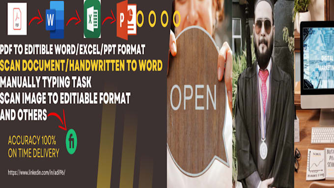 Perfectly Do Pdf To Word Handwriting To Word Convert Scan Pdf To Excel By Farooqanw Fiverr