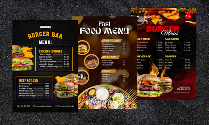 A creative awesome restaurant menu food post by Arobgraphics | Fiverr