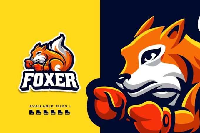 Make a super high quality fox logo with a free source file by Alfredo ...