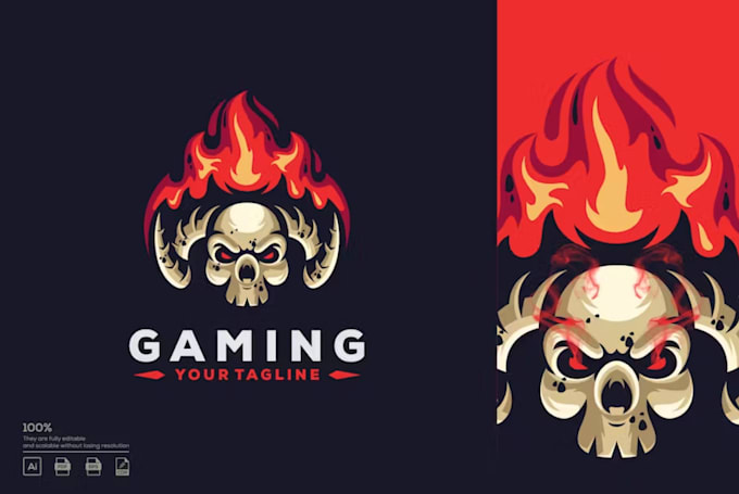 Do design a skull logo design with unlimited revision by Alfredo_davis ...