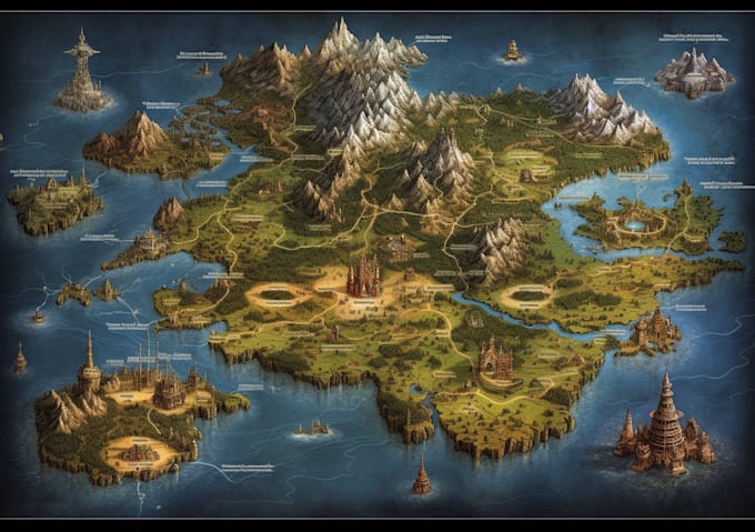 Do create a 4k fantasy map for you by Elibyrne_87 | Fiverr