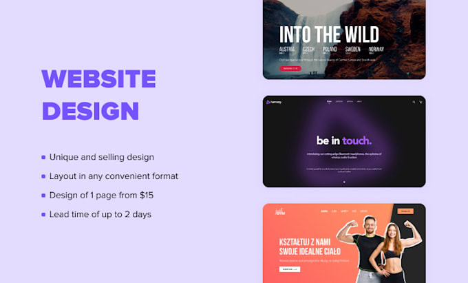 Design unique and outstanding website design by Artkaporov | Fiverr