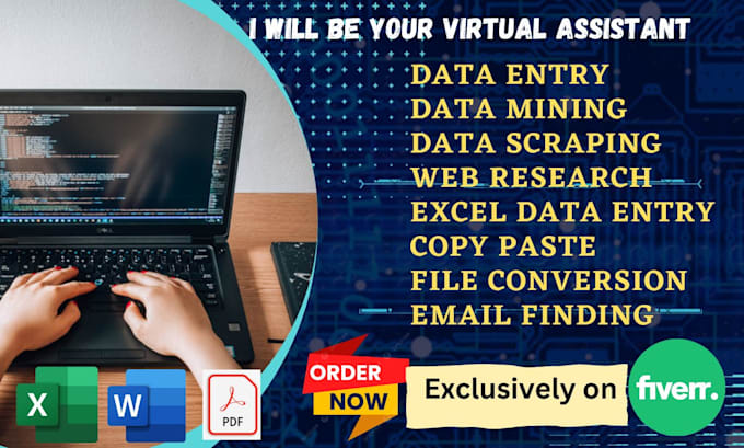 Do data entry typing pdf conversion image to excel image to word pdf to ...