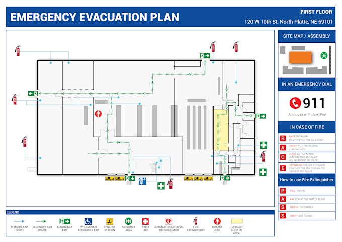Create an emergency evacuation plan for your floor plan by Queen_fiverr ...