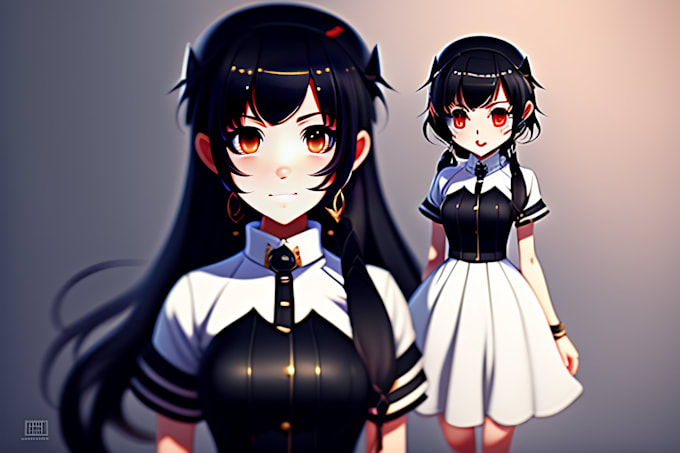 Draw 2d vtuber model, 2d vtuber, 2d vtuber rig live2d by Mtangertanger | Fiverr