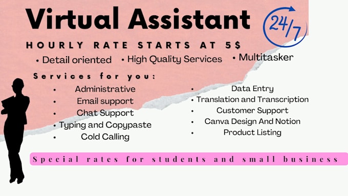 Be your forever available reliable virtual assistant by Silkharu | Fiverr