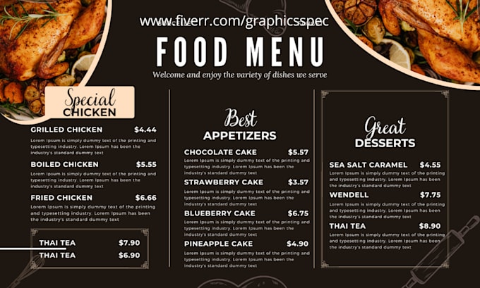 Do modern restaurant menu, digital menu design, menu board design, menu ...