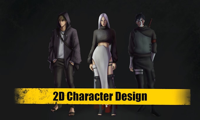 Design a 2d character with your description by Leladavadze | Fiverr