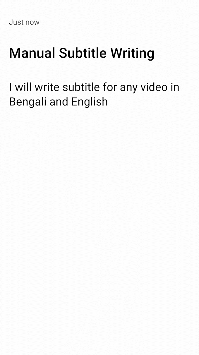 Write subtitle in bangla and english by Ashfaqanan2006 | Fiverr