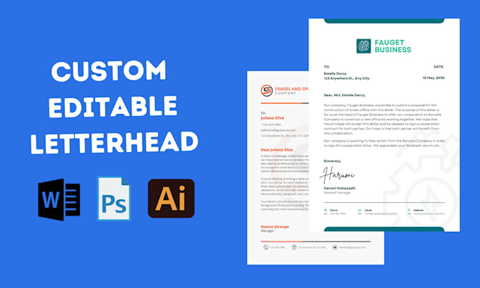 Do full editable word template for letterhead by Shamimaxdesign | Fiverr