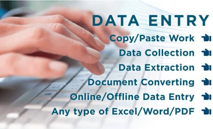 Do fastest data entry, manual data entry typing work by Haseebjara | Fiverr