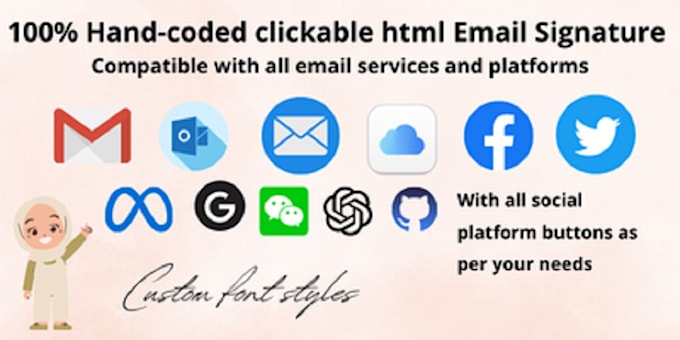 Make clickable html email signature by Umar_techtalk | Fiverr Make clickable html email signature by Umar_techtalk | Fiverr