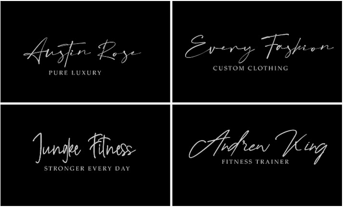 Design modern handwritten signature scripted cursive logo by ...