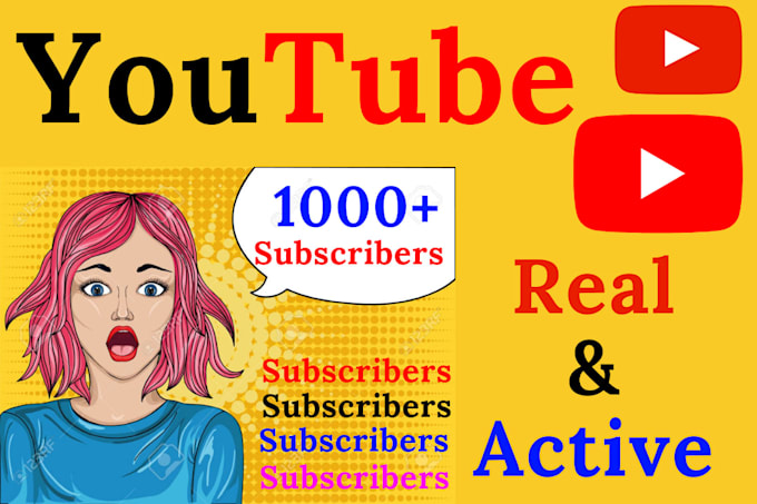 Give you 1000 youtube subscribers fast by Grennatu | Fiverr