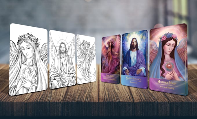 Draw amazing unique oracle or goddess cards from your idea by ...