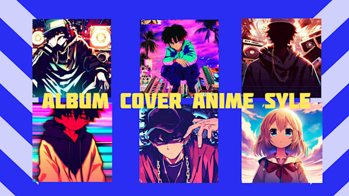 Make anime cartoon album cover art fast hip hop lofi rap emo by ...