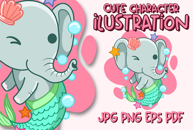 Draw anything in cute character illustration by Doodlejoystudio | Fiverr