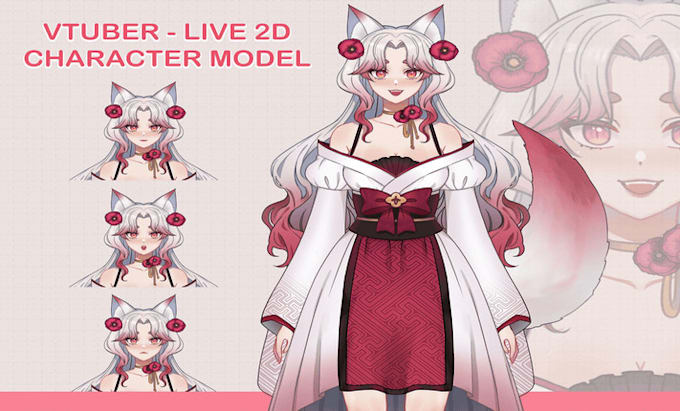 Draw and rig 2d vtuber model, live2d rigging, anime style for vtube ...