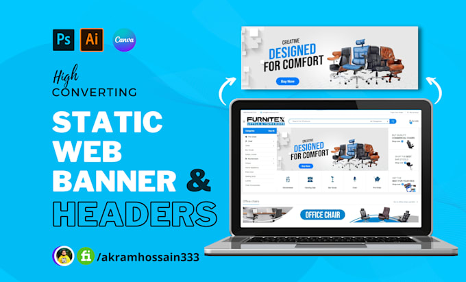 Design web banner website header shopify banner ebay and etsy shop ...