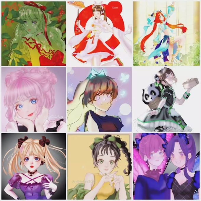 Draw you any digital art anime character fits your project by ...