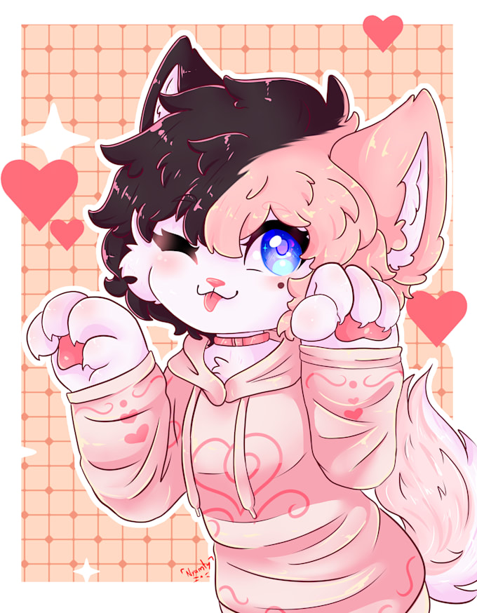 Draw in style kemono furry by Nyamtyart | Fiverr