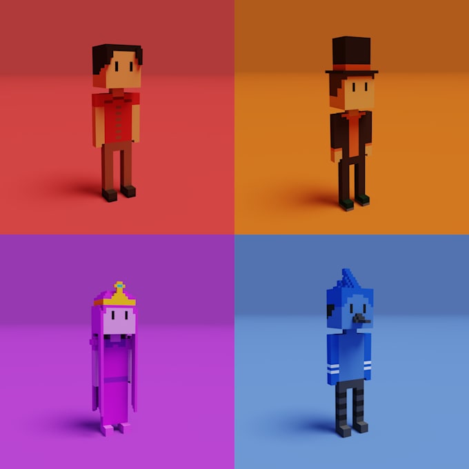 Create a custom portrait or character using magicavoxel by Apkgraphics | Fiverr