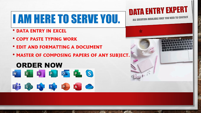 Do accurate data entry, composing papers, copy paste, excel by ...