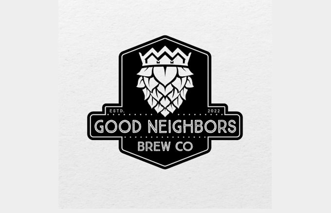 Hop crown houses small brewery taproom logo by Debra_kendall | Fiverr