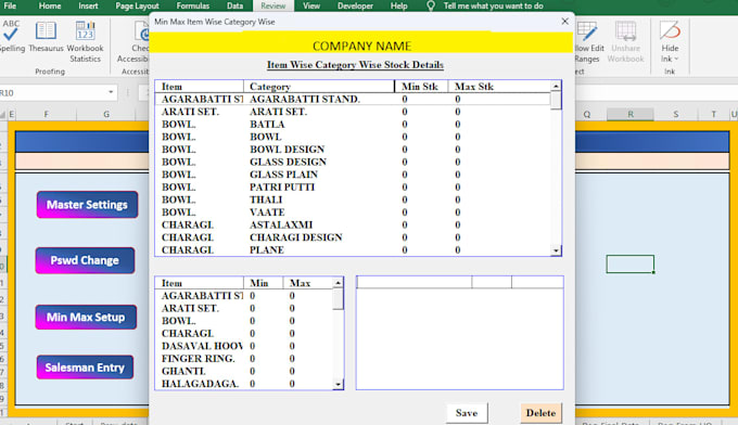 Do inventory management application by excel by Basavaraj | Fiverr