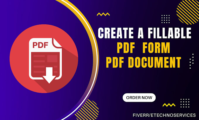 Create design or convert to fillable pdf form by Etechnoservices | Fiverr