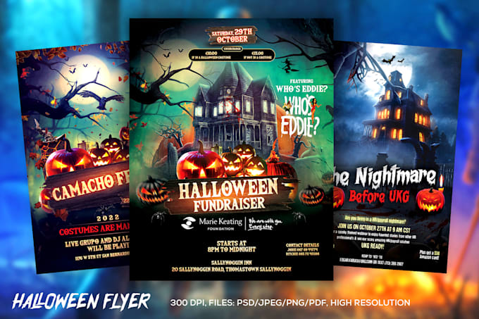 Design custom halloween flyer by Graphictool | Fiverr