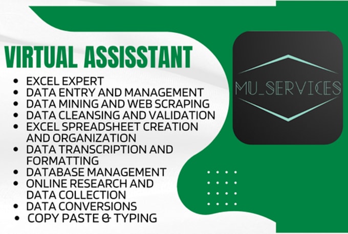 Be your virtual assistant for data entry, web research, and data mining by Mu_datamaestro | Fiverr