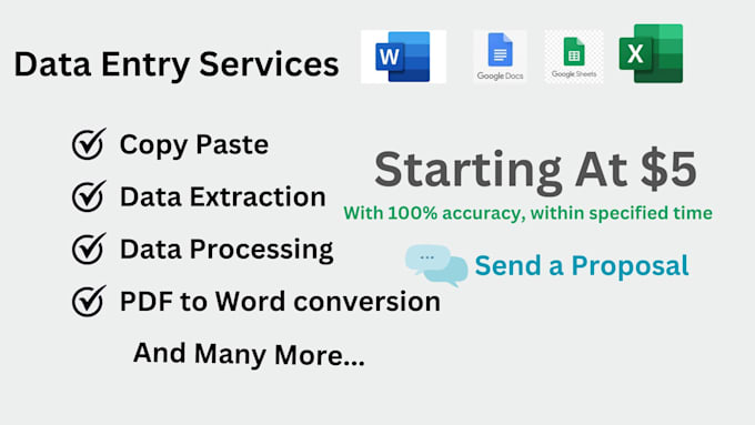 Do data entry, copy paste, data extraction, data conversion by Dilip_333 | Fiverr